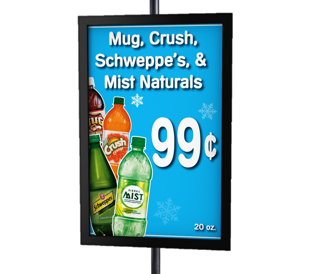 Snap Frame Pole Sign – C Store Signs Direct